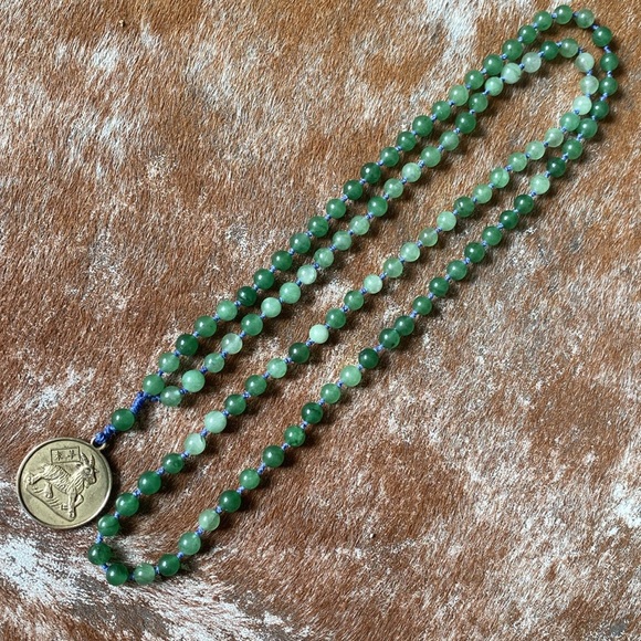 Hand Crafted | Jewelry | Jade Beaded Necklace With Budda Goat Charm ...